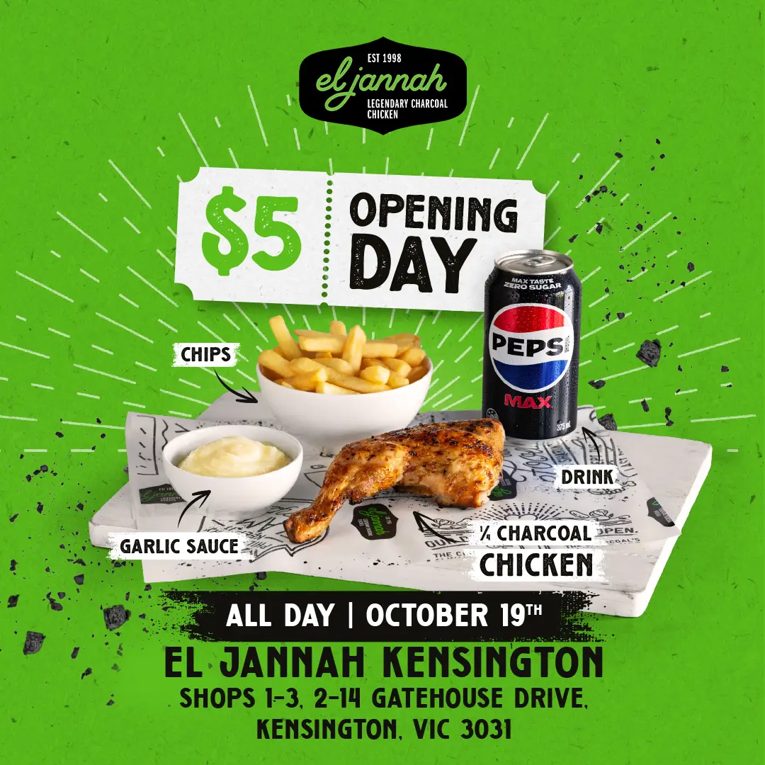 El Jannah Kensington Opening Offer 5 Quarter Chicken Meals